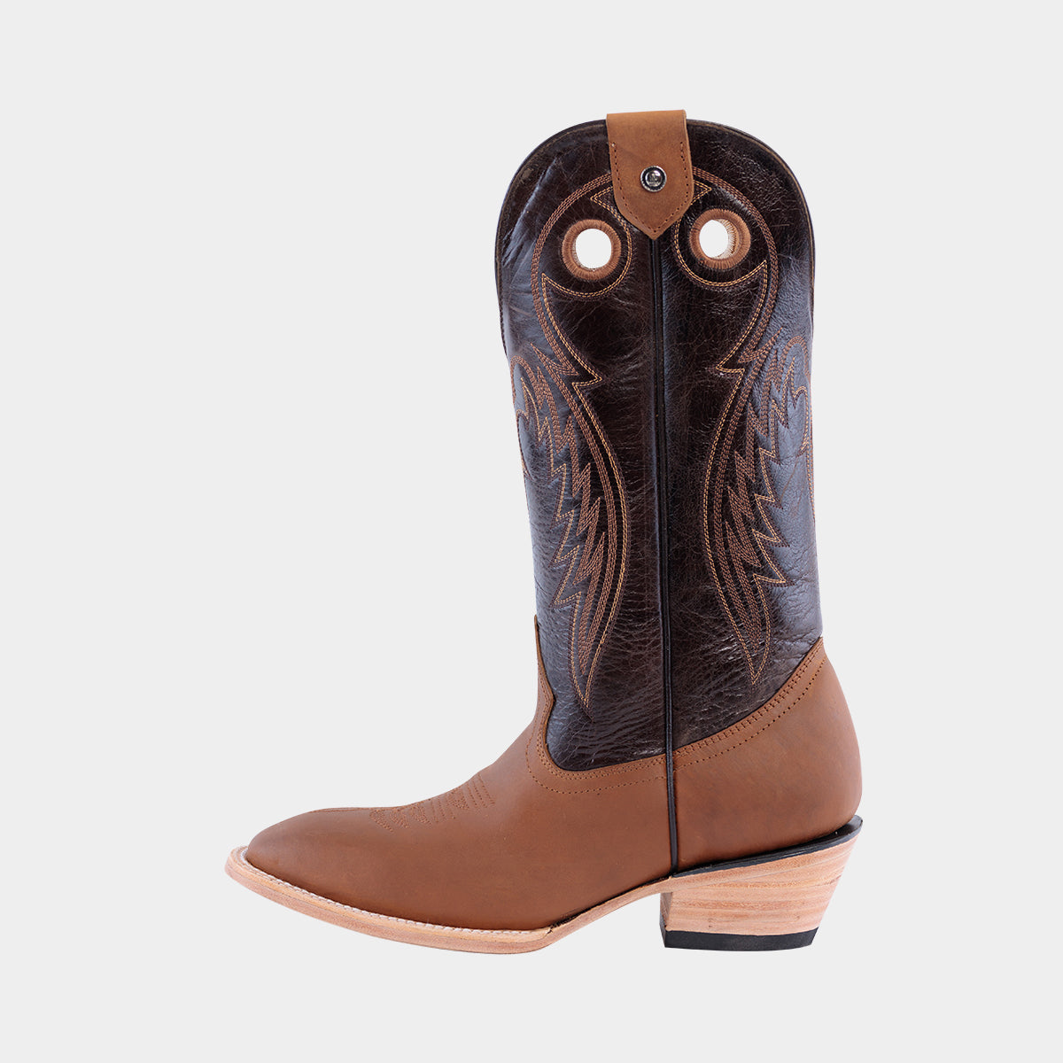 H2005 - Bota española de cuero crazy oro/café – Horsag